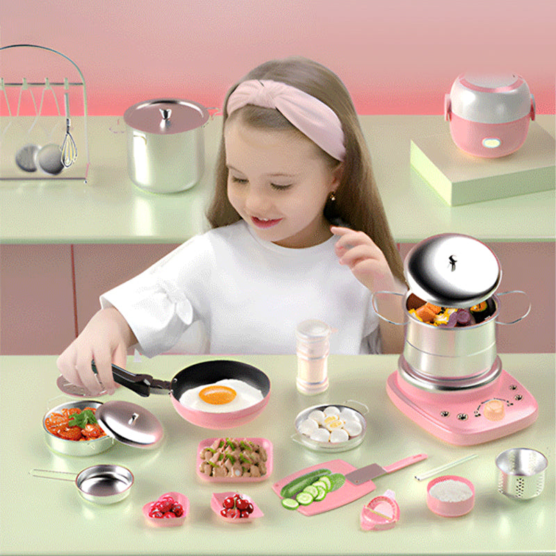 🎁[Best Gift For Kid]🍳Children's Real Cooking Mini Kitchen Toys - 22 PC ...